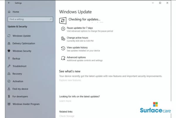 Cách kiểm tra và cài đặt bản cập nhật Windows - SurfaceCare.vn