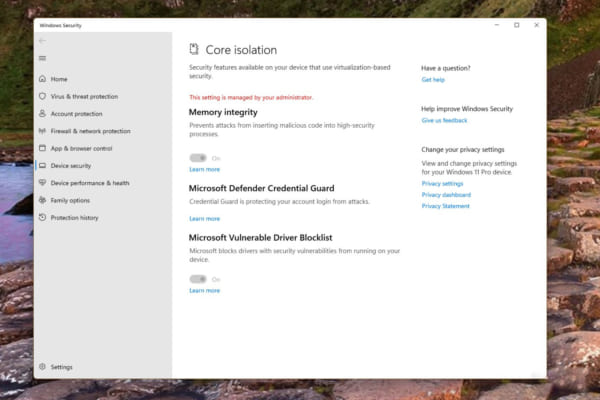 Tính năng Core Isolation có tác dụng gì trên Windows và bạn có nên bật ...